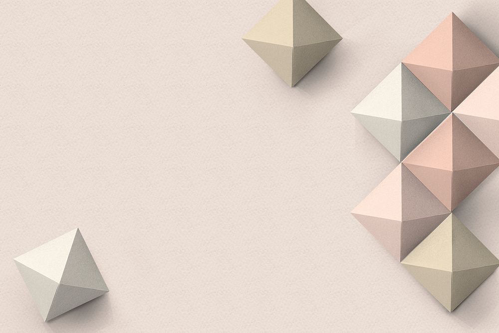 Geometric paper craft design background | Premium PSD - rawpixel