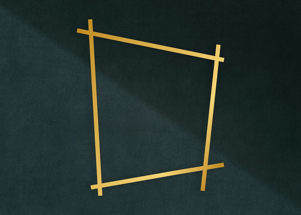 Gold trapezium frame on a dark | Premium Photo - rawpixel