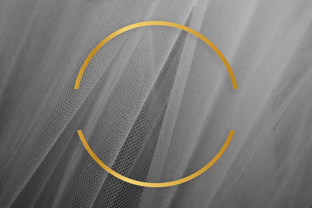 Golden framed semicircle on a gray | Premium Photo - rawpixel