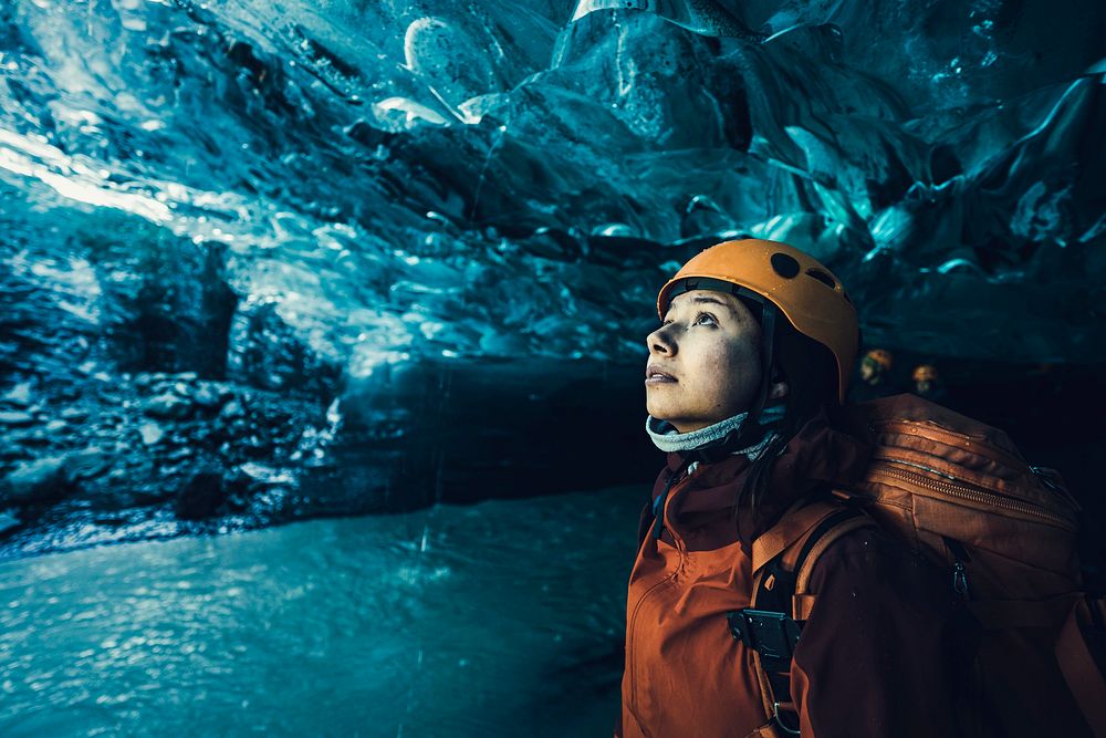 Female explorer in the ice | Premium Photo - rawpixel