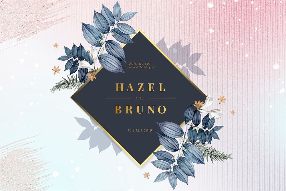 Luxurious floral wedding frame design | Free Photo - rawpixel