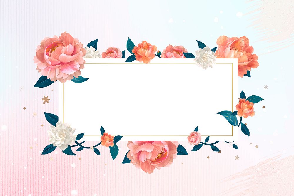 Blank white floral card template | Premium Vector - rawpixel