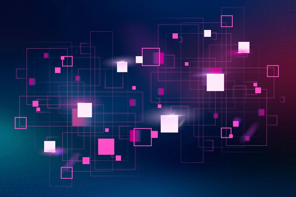 Pink neon geometric shapes digital | Free Photo - rawpixel