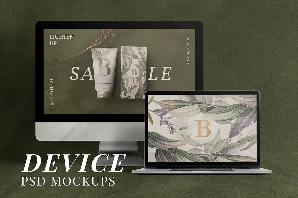 Computer and laptop screen mockup | Premium PSD - rawpixel