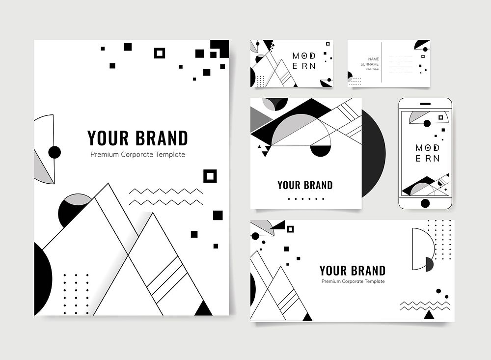 Modern abstract black and white | Premium Vector - rawpixel