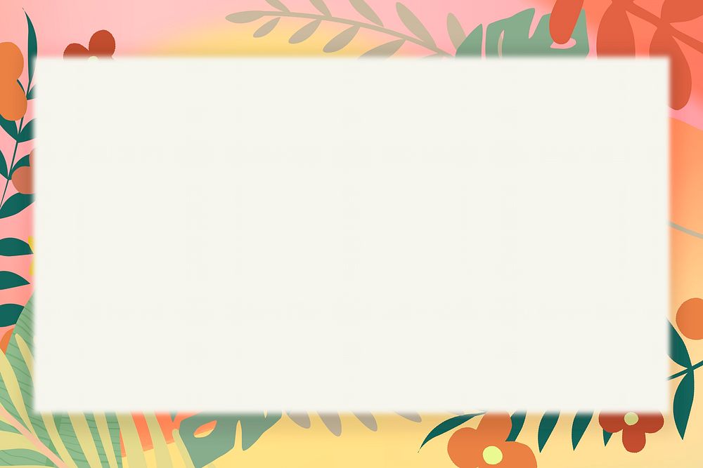 Colorful tropical flowers rectangle frame | Premium Photo - rawpixel