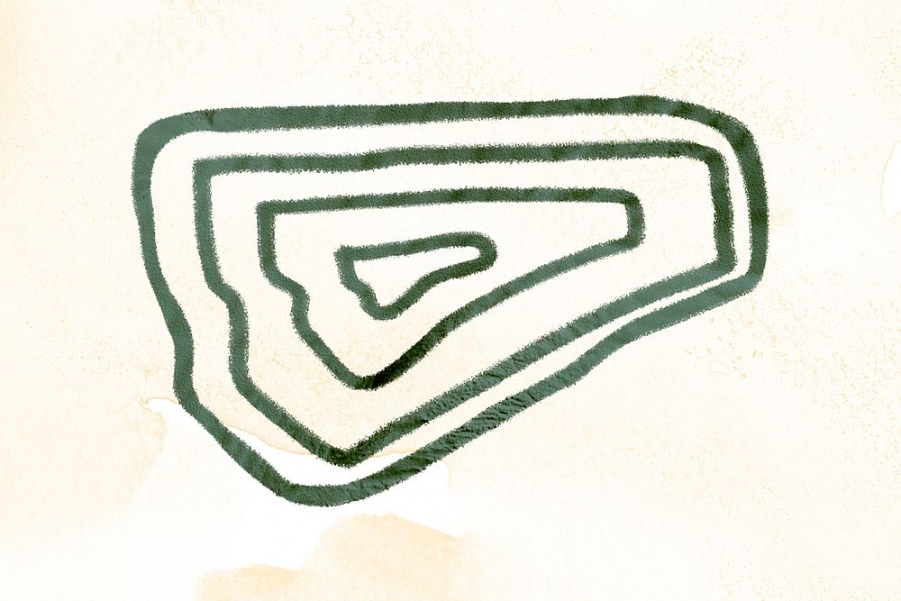 Green abstract shape collage element, | Free Photo - rawpixel