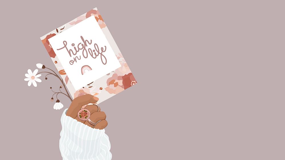 Aesthetic border computer wallpaper, inspirational | Premium Photo ...