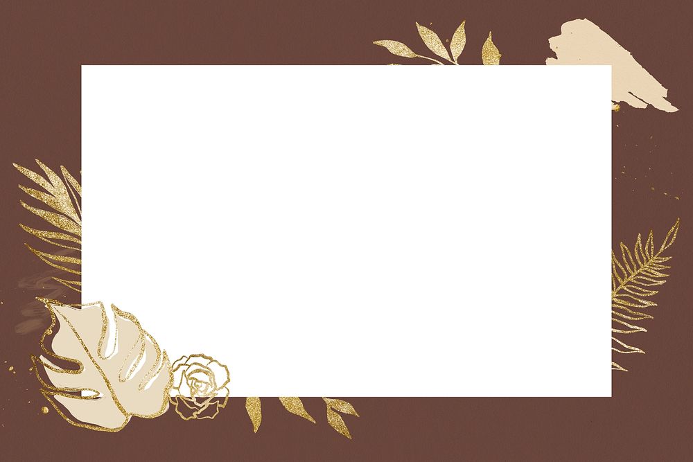 Rectangular leaf frame, abstract botanical | Free Photo - rawpixel