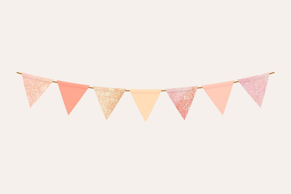 Pastel party flag, party decoration, | Free Photo - rawpixel