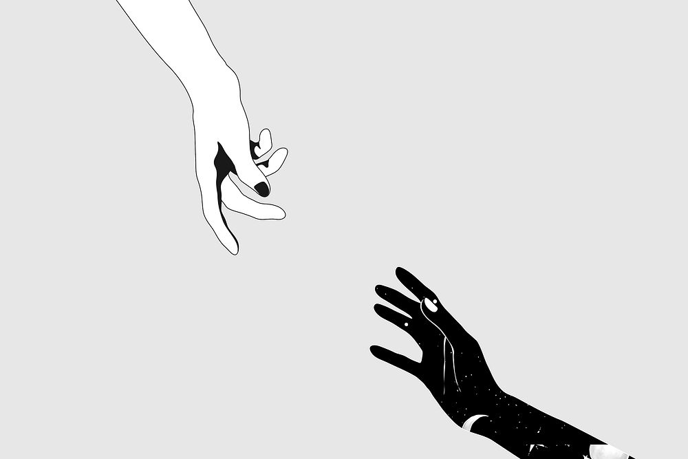 Hands reaching out background, mental | Premium PSD - rawpixel