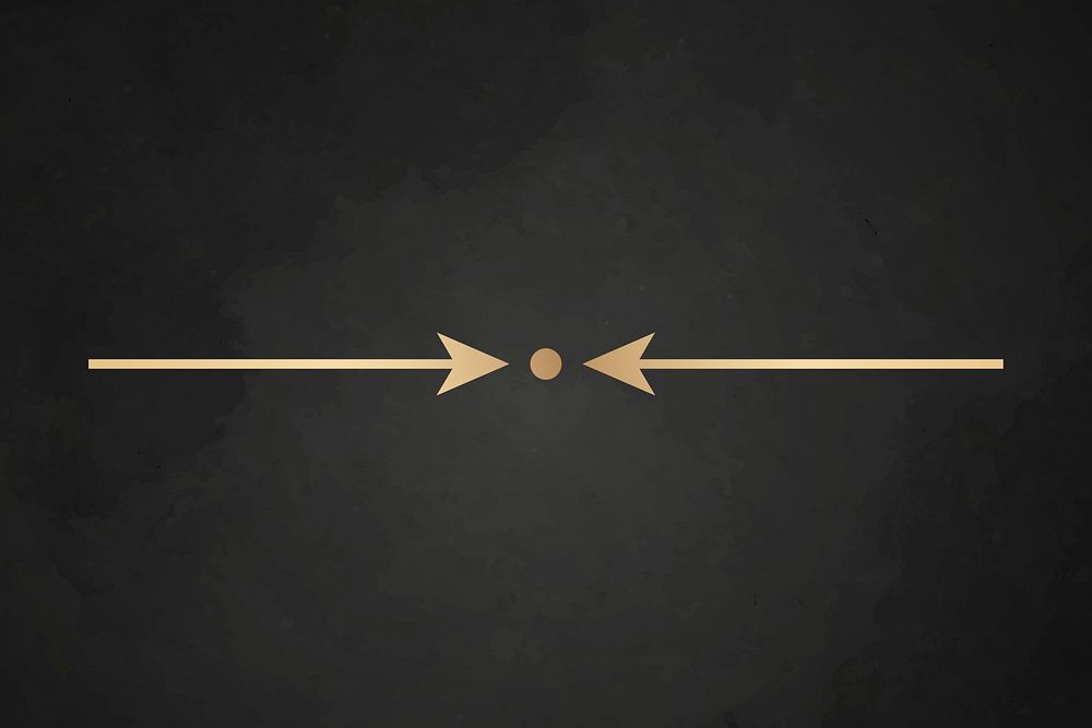 Gold arrow divider, classy vintage | Premium Vector - rawpixel