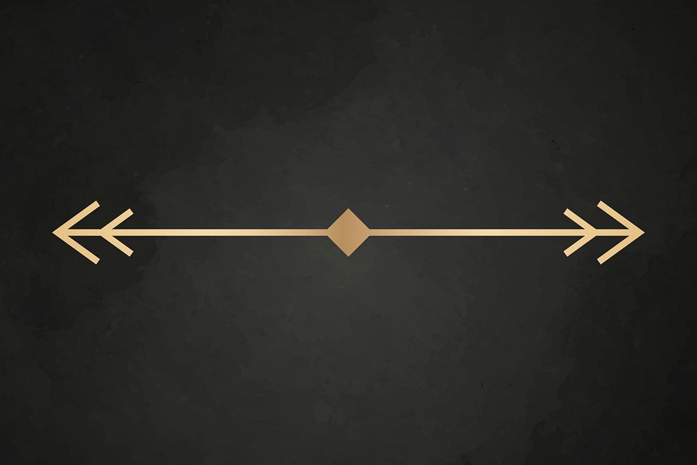 Gold arrow divider, classy vintage | Premium PSD - rawpixel