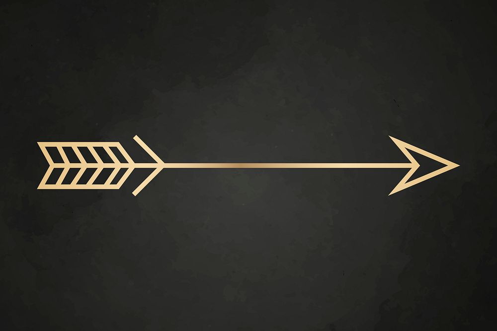 Gold arrow element, classy vintage | Free PSD - rawpixel