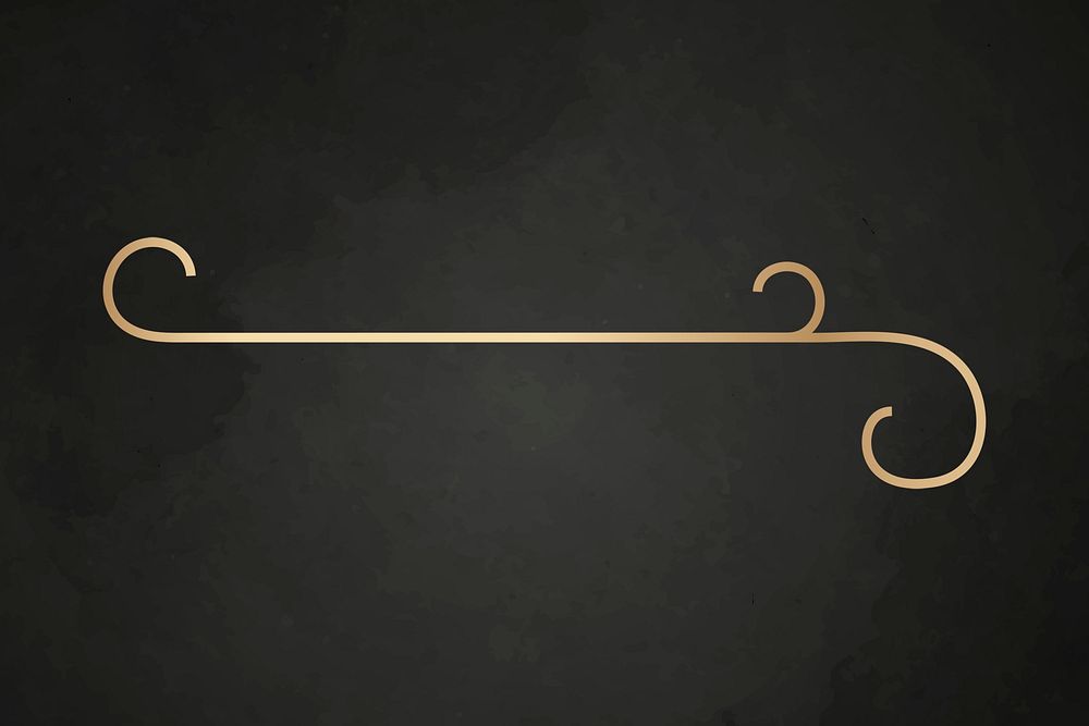Gold scroll divider, luxury vintage | Premium PSD - rawpixel