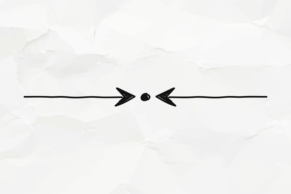 Doodle arrow divider, paper background | Premium PSD - rawpixel