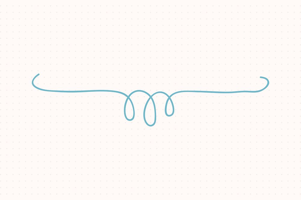 Doodle blue scroll divider, paper | Premium Vector - rawpixel