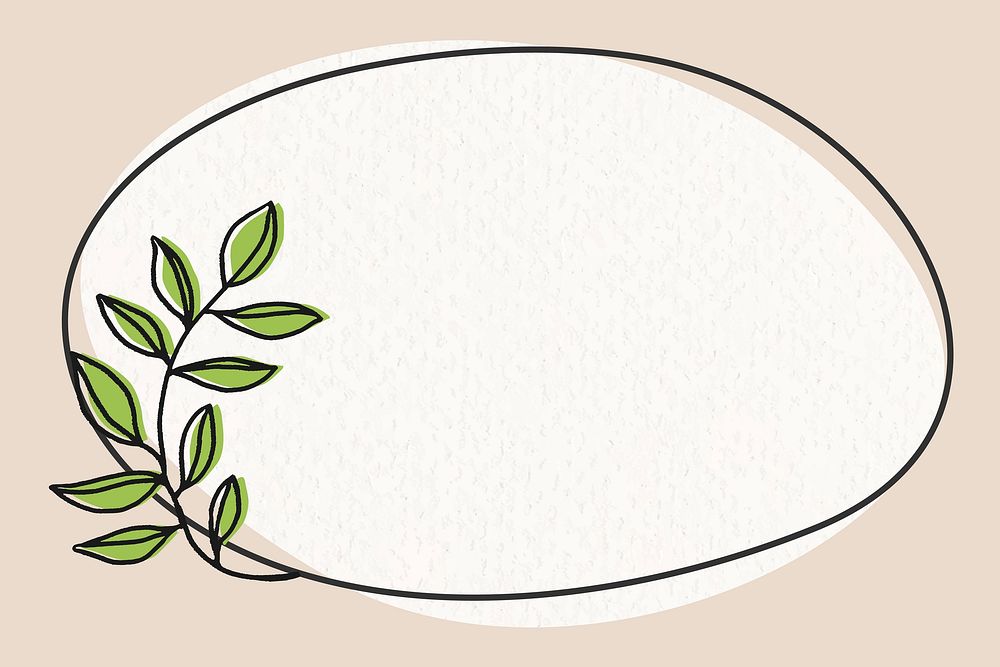 Beige botanical bay leaf frame, | Premium Vector - rawpixel