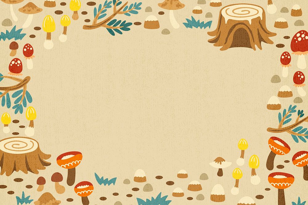 Fairytale forest frame background, cute | Free Photo - rawpixel