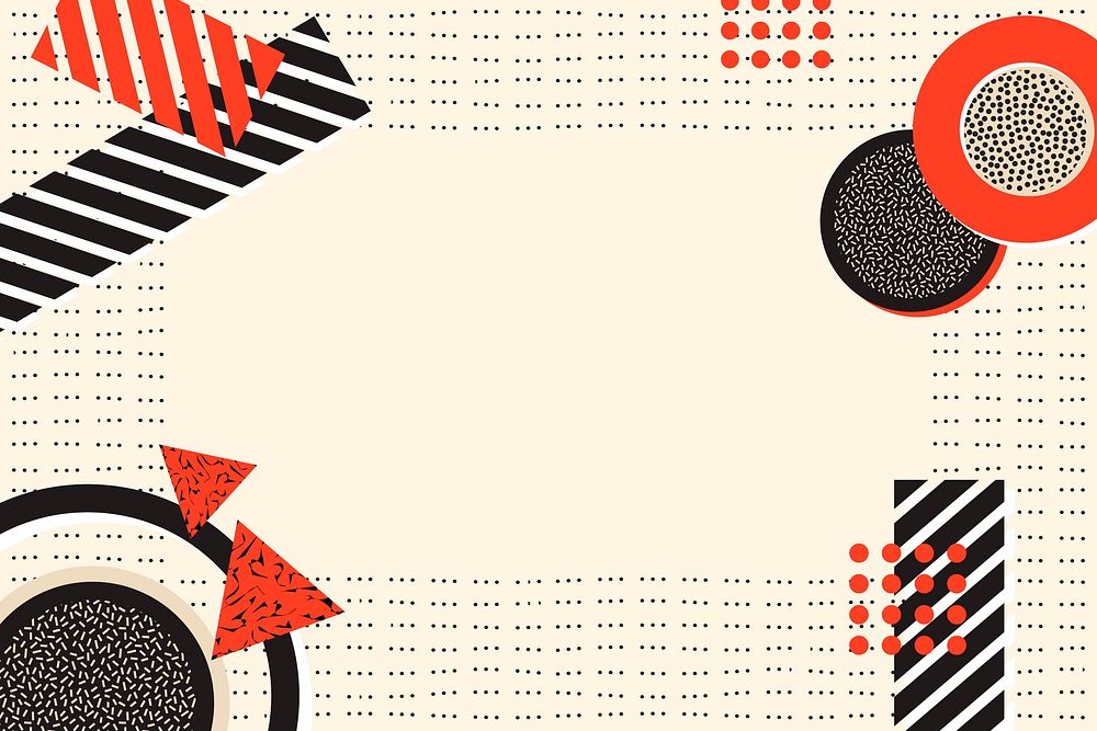 Colorful 90’s Memphis frame background | Free Photo - rawpixel