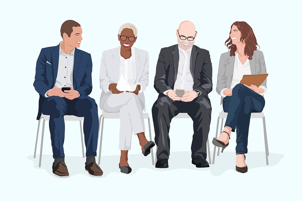 Business team clipart, aesthetic illustration | Premium Photo ...