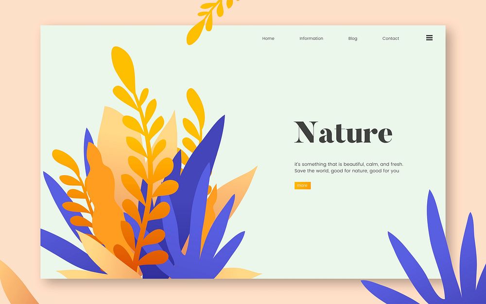 Nature and plants informational website | Free Vector - rawpixel