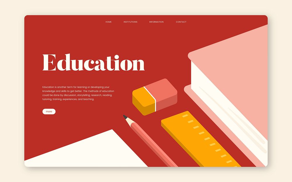 Education and learning informational website | Premium Vector - rawpixel