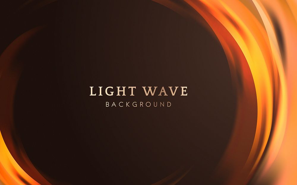 Orange light wave border background | Free Vector - rawpixel