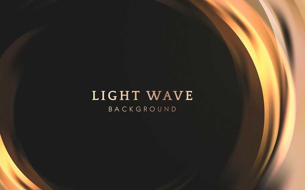 Yellow light wave border background | Premium Vector - rawpixel