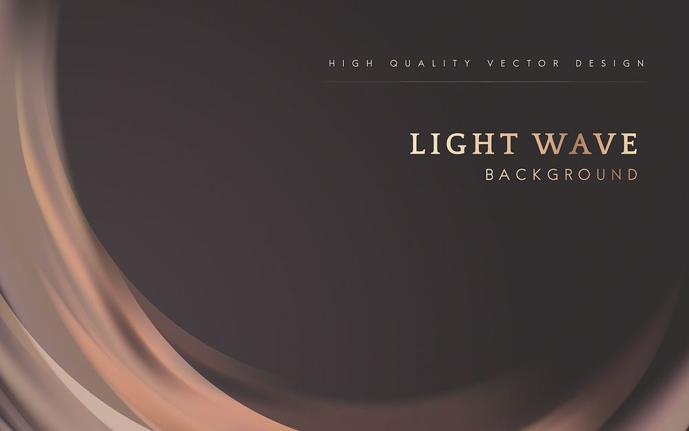 Brown light wave border background | Premium Vector - rawpixel