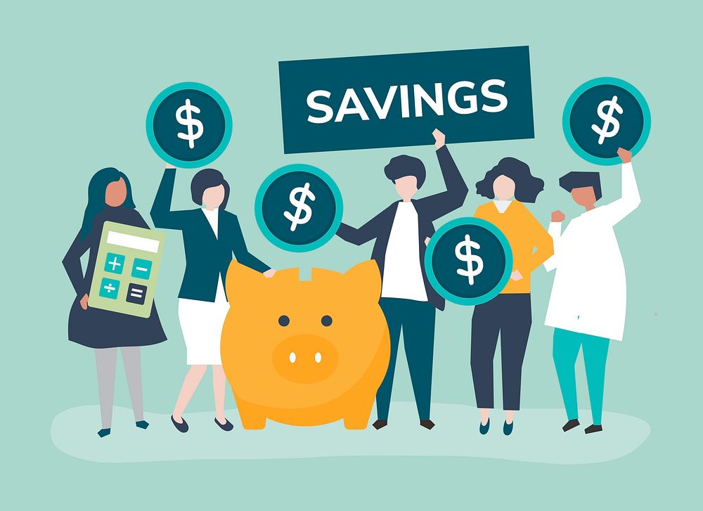 Diverse group people and savings | Premium Vector - rawpixel