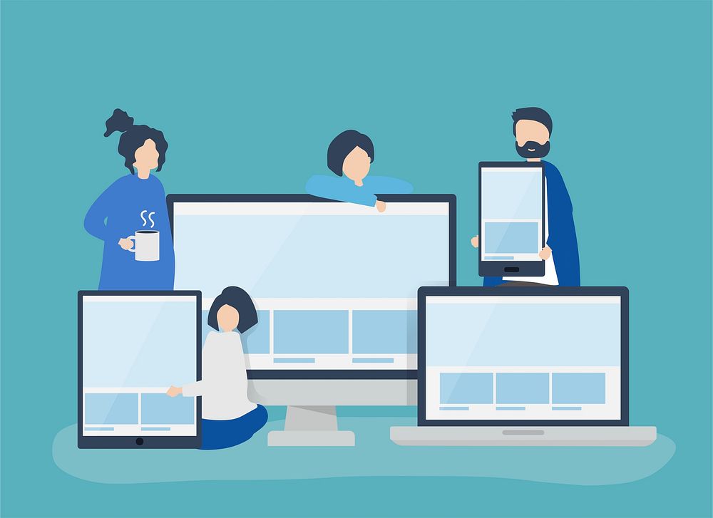 People with web design concept | Premium Vector - rawpixel