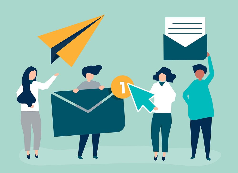 Character illustration people internet message | Premium Vector - rawpixel