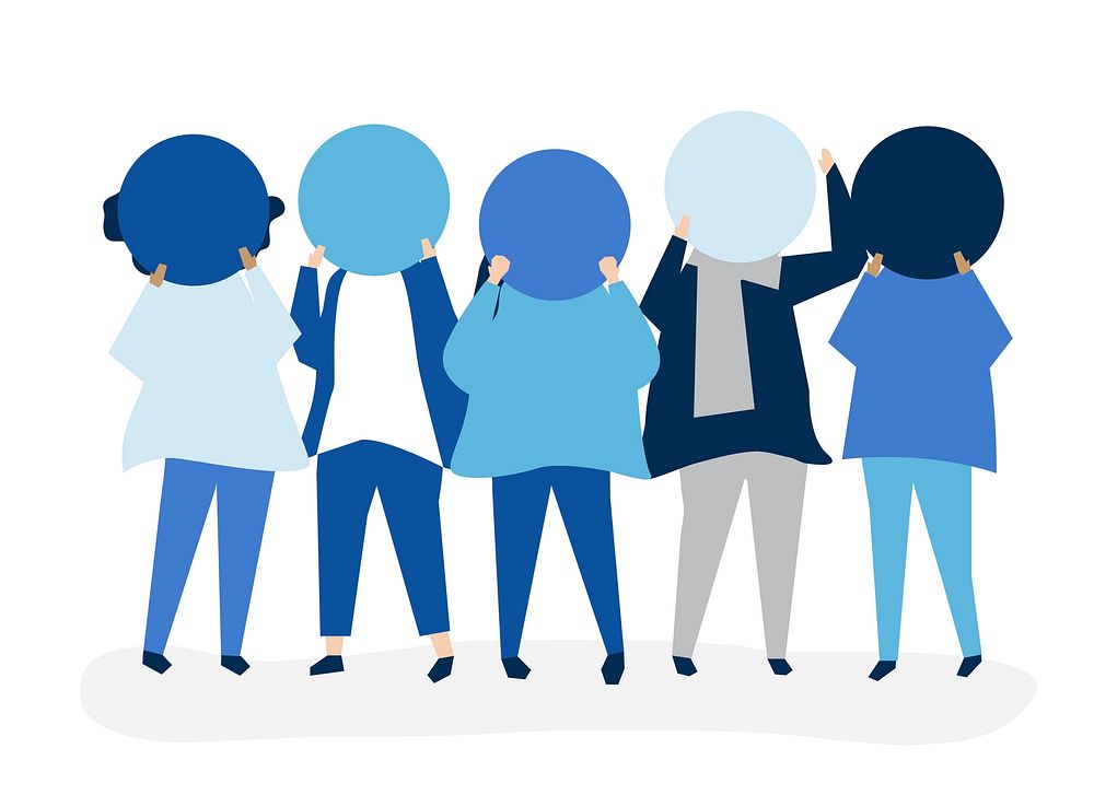 Group people blank circular paper | Premium Vector - rawpixel