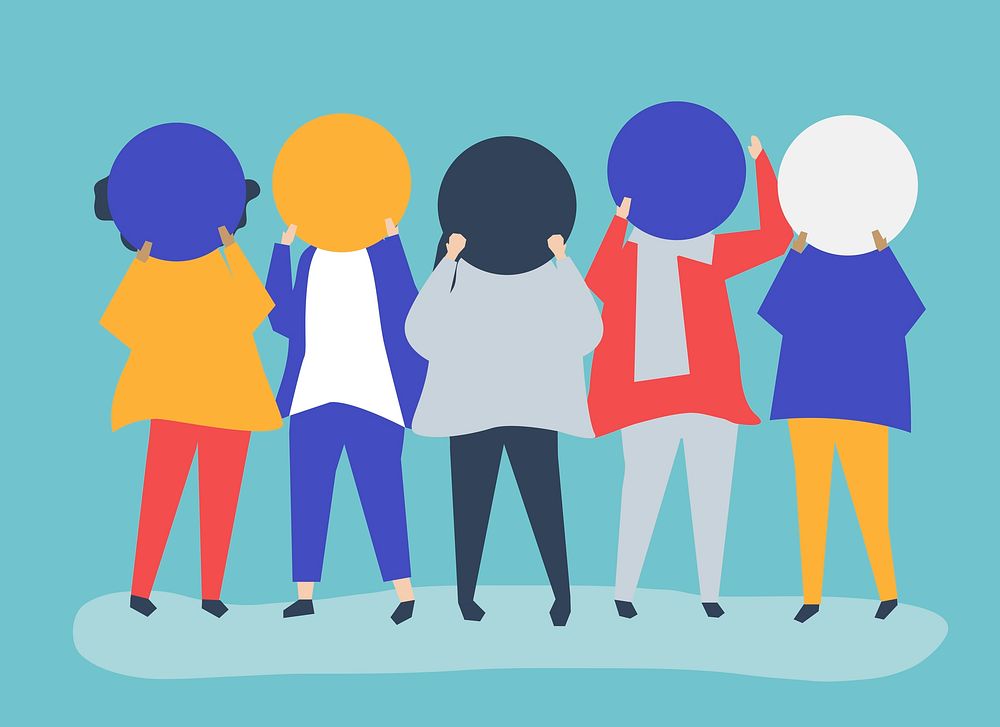 Group people blank circular paper | Premium Vector - rawpixel