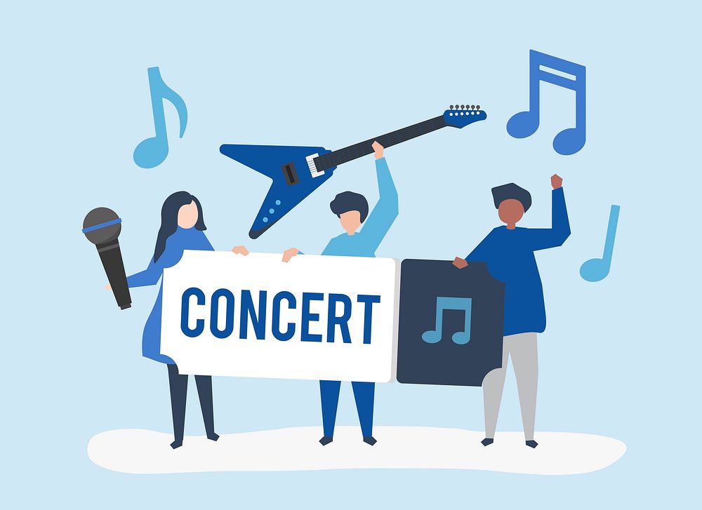 A band performing live music | Premium Vector - rawpixel