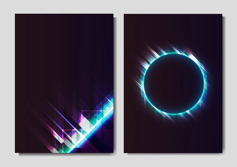 Gradient neon light poster vector | Premium Vector - rawpixel