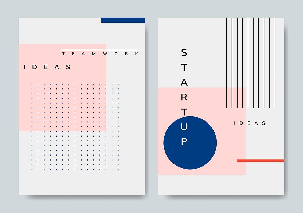 Set minimal Memphis design start-up | Premium Vector - rawpixel