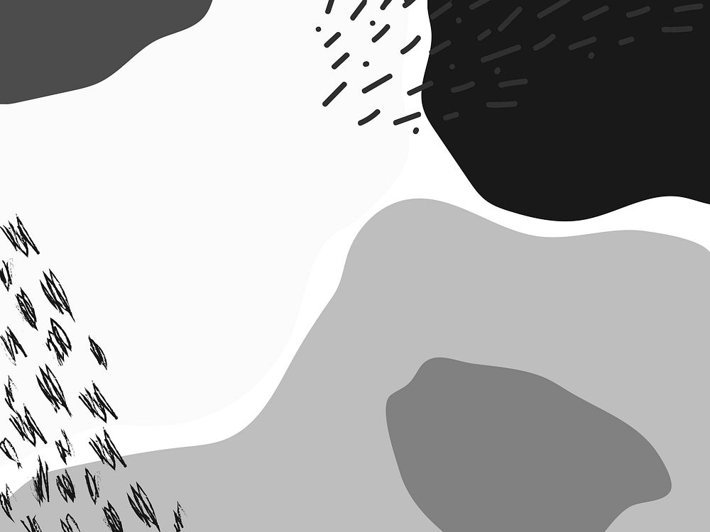 Black and white Memphis design | Free Vector - rawpixel