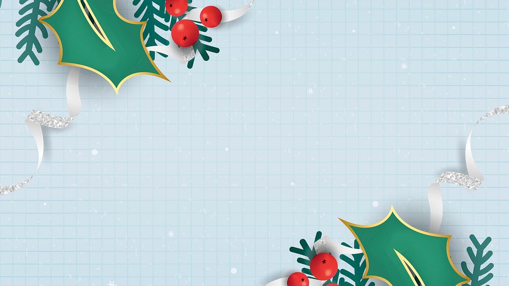 Christmas doodle light blue notepaper | Premium Vector - rawpixel