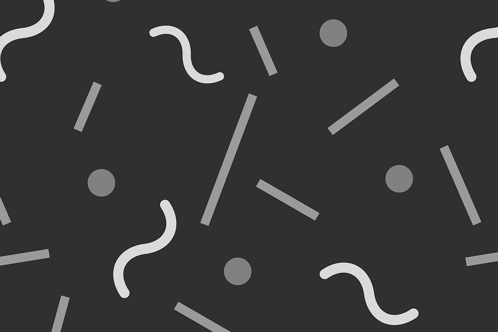 Gray Memphis patterned background vector | Free Vector - rawpixel