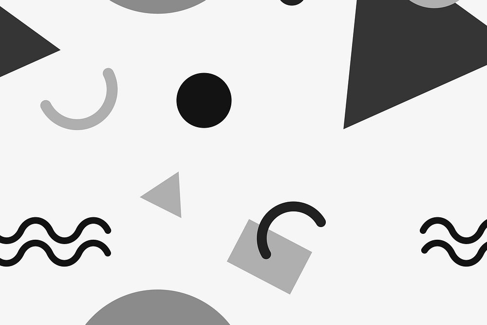 Gray Memphis patterned background vector | Free Vector - rawpixel