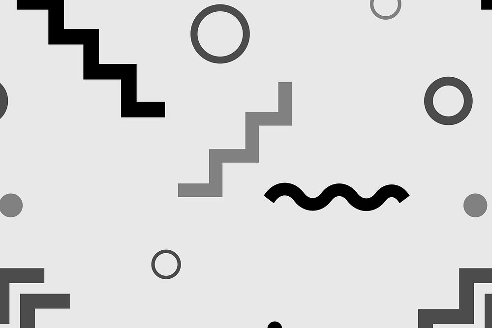 Gray Memphis patterned background vector | Free Vector - rawpixel