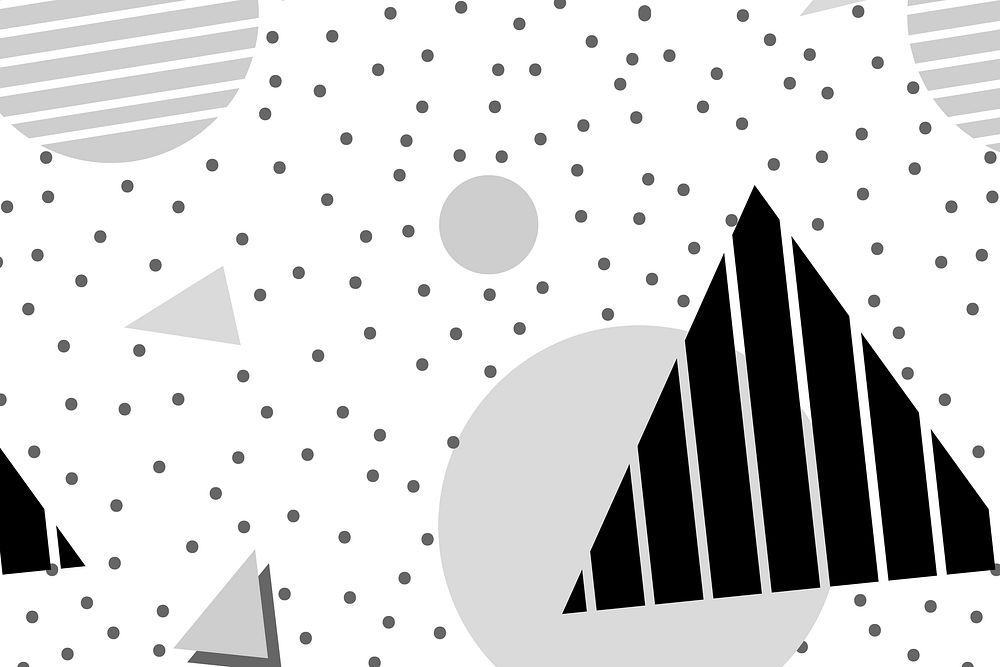Gray Memphis patterned background vector | Free Vector - rawpixel