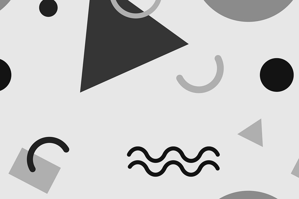 Gray Memphis patterned background vector | Free Vector - rawpixel