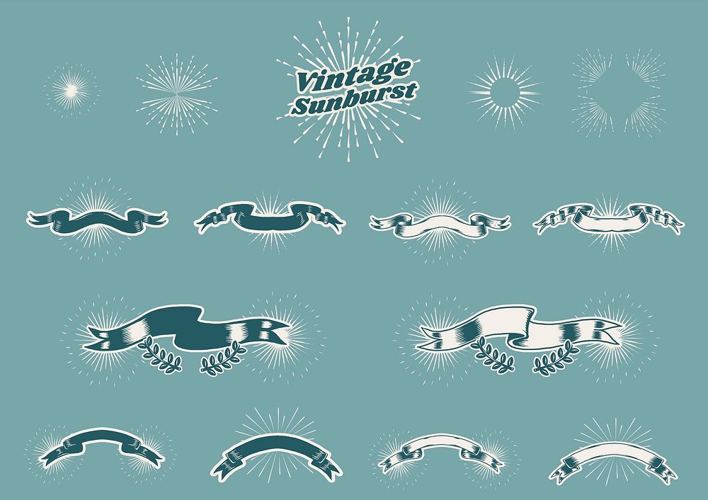 Old school ribbon banner vectors | Premium Vector - rawpixel