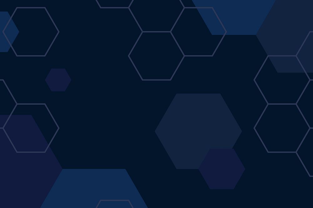 Blue hexagon geometric pattern background | Premium Vector - rawpixel