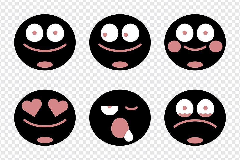 Emoticon facial expression collection vector | Free Vector - rawpixel