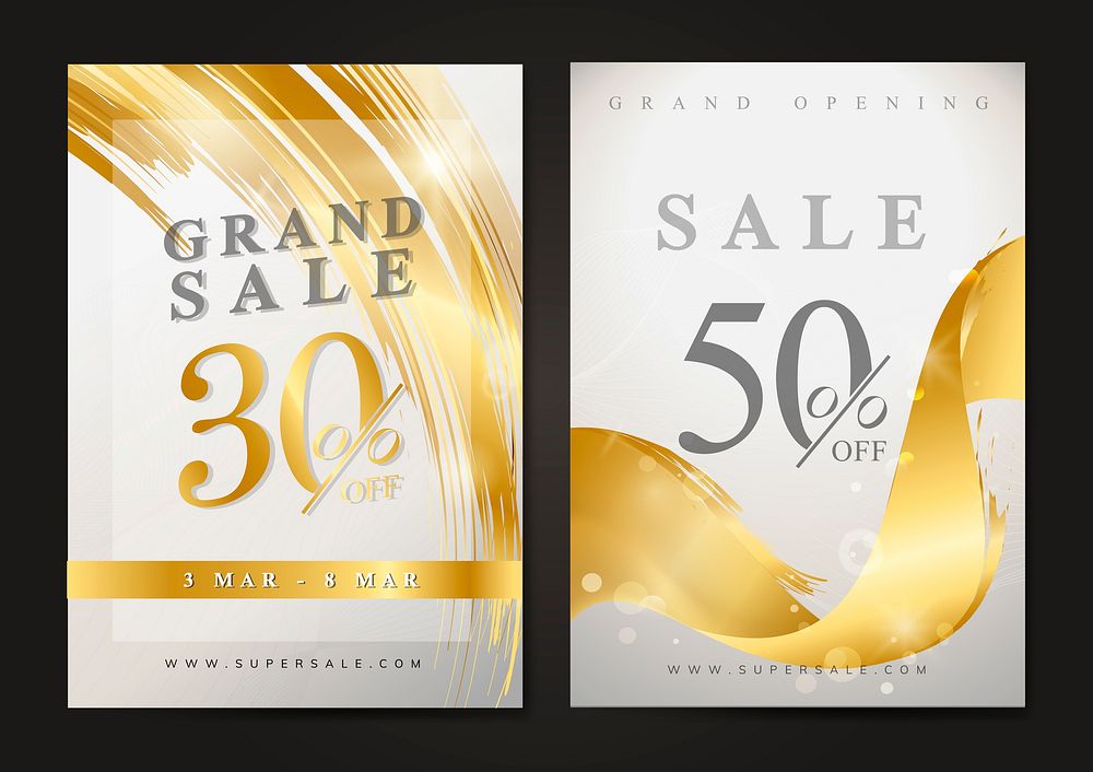 50% sale posters wave abstract | Premium Vector - rawpixel