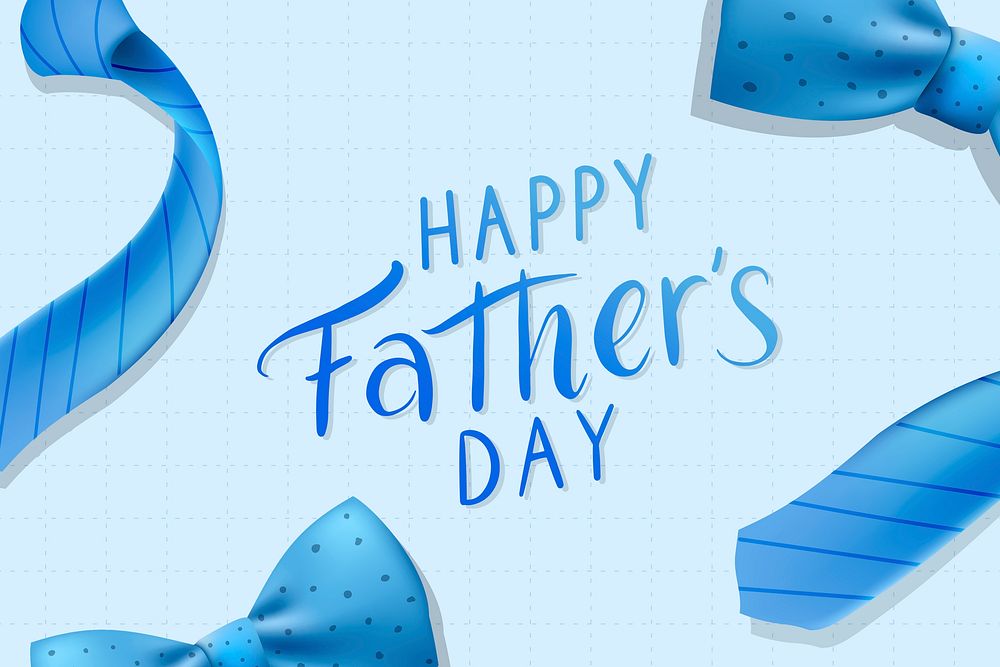 Blue father's day card vector | Premium Vector - rawpixel